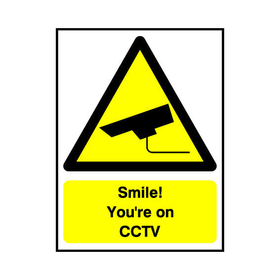 Smile! You're On CCTV - Security Sign | UK Safety Sign - One Printer