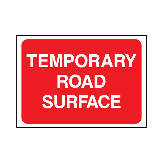 Temporary Road Surface - Temporary Road Traffic Warnings Sign | UK ...