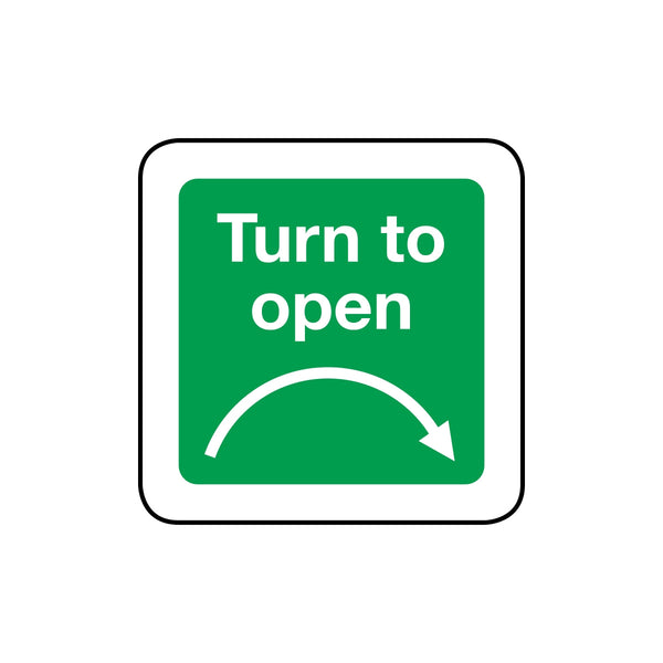 Turn To Open Right Sign - One Printer