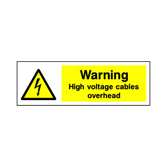 Warning - High Voltage Cables - Electrical Hazard Sign | UK Safety Sign ...