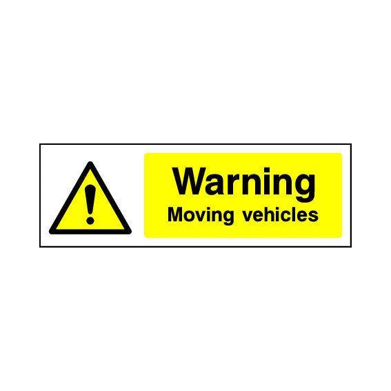Warning - Moving Vehicles - Garage Signs Sign | UK Safety Sign - One ...