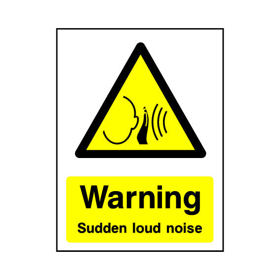 Warning - Sudden Loud Noise - Machinery Warning Sign | UK Safety Sign ...