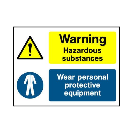 Warning Hazardous Substances - Wear PPE - Protective Clothing Sign | UK ...