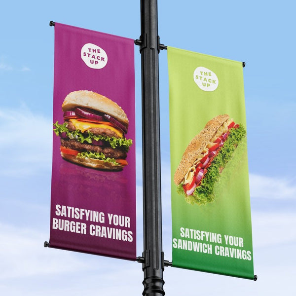 Pole Pocket Banners, Double Sided, Custom Sizes - One Printer