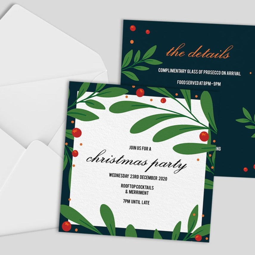 Custom Square Invitations, Free UK Delivery, Fast Turnaround - One Printer